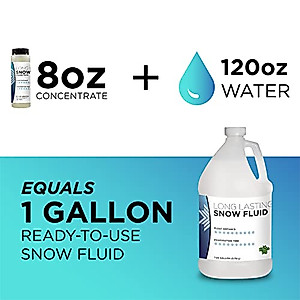 Froggy's Flakes Snow Machine Fluid, 1 Gallon, Long-Lasting Formula Snow Fluid with 75+ Feet Float/Drop