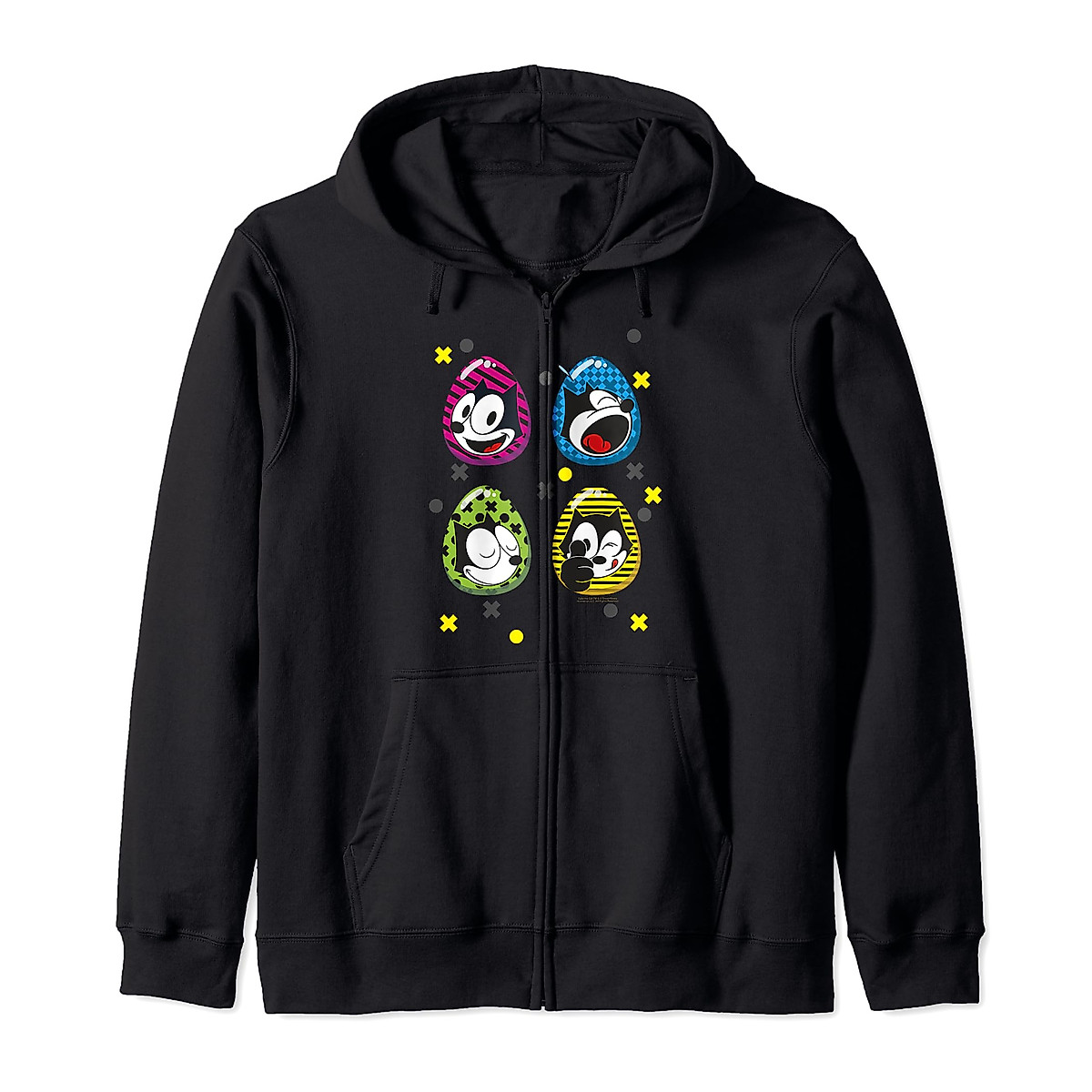 Felix the Cat Easter Eggs Fill Zip Hoodie