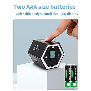 Hexagon Flip Pomodoro Timer,Magnetic Productivity Timer,Smart Study Countdown Kids Visual Timer for Kids,LED Display Digital Timer for Kitchen Cooking Exercise Classroom ADHD Reading (Black)