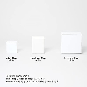 Ideaco TUBELOR® Kitchen Flap Designer Rectangular Waste Bin with Lid, Conceals Any Plastic Bag 2.3 Gal, Matte Sand White