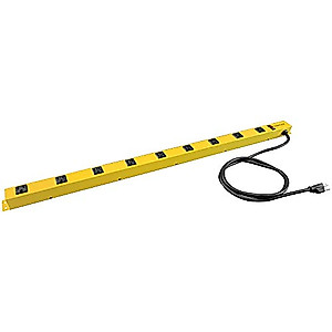 Stanley 31615 NCC31615 ShopMAX Pro 9-Outlet Surge-Protector Power Bar, 6-Foot Cord, Yellow