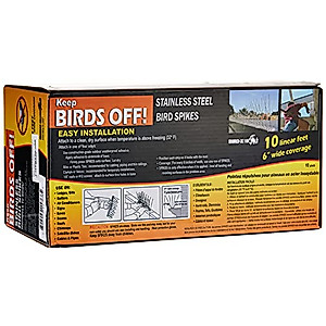 Bird-X Standard (STS-10-R) STAINLESS STEEL SPIKES-10, 10 feet