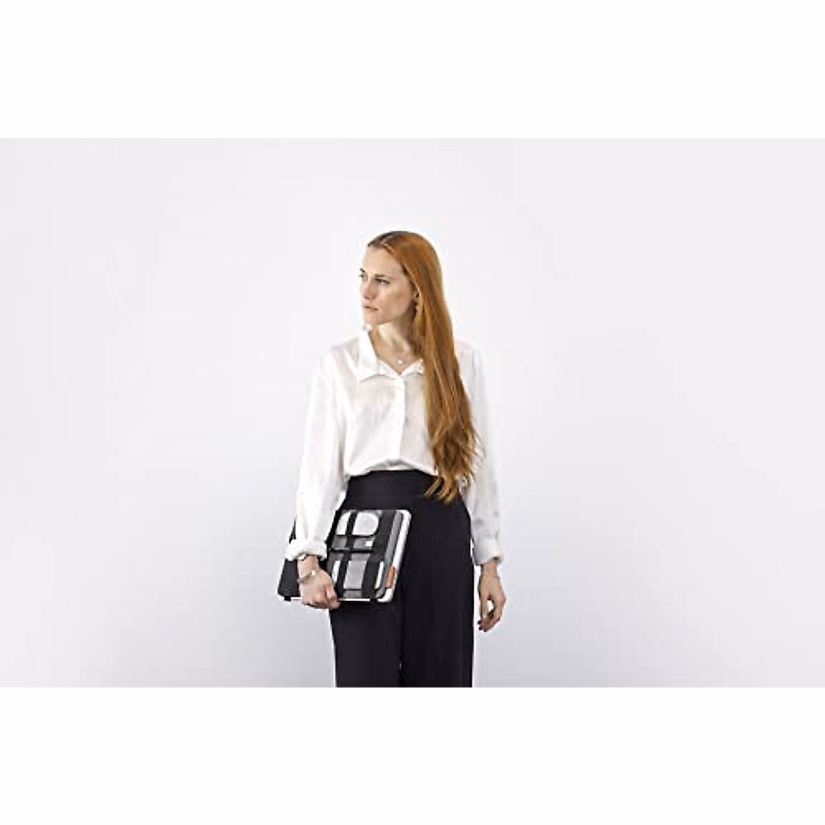 Beblau FOLD Portable Tech Organizer attachable to your Devices | Desktop Organizer Office, Home & School | Working from Home Solution | Laptop accessories Backpack Insert FATHERS GIFT| DARK