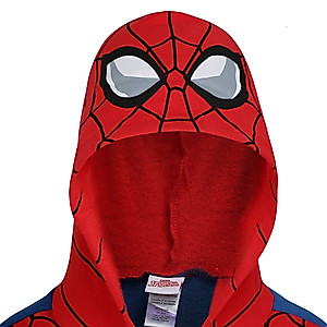Marvel Avengers Captain America and Spider-Man Boys Zip-Up Hoodie for Toddlers and Big Kids Red