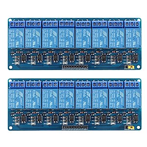 AEDIKO 2pcs 8 Channel Relay Module DC 12V Relay Module Board for DIY DSP AVR PIC ARM