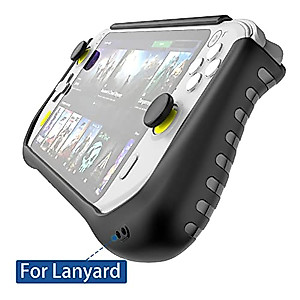 Keruixin Soft TPU Carrying Case Replacement Back Cover for Logitech G Cloud Gaming Handheld (Black)