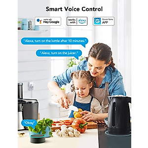 Govee Dual Smart Plug 2 Pack, 15A WiFi Bluetooth Outlet, Work with Alexa and Google Assistant, 2-in-1 Compact Design, Govee Home App Control Remotely with No Hub Required, Timer, FCC and ETL Certified