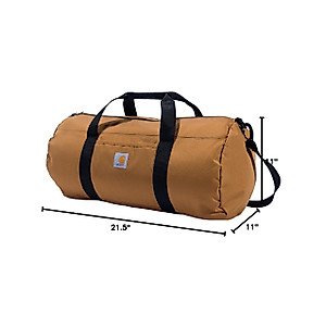 Carhartt Trade Series 2-in-1 Packable Duffel with Utility Pouch, Carhartt Brown, Medium (21.5-Inch)