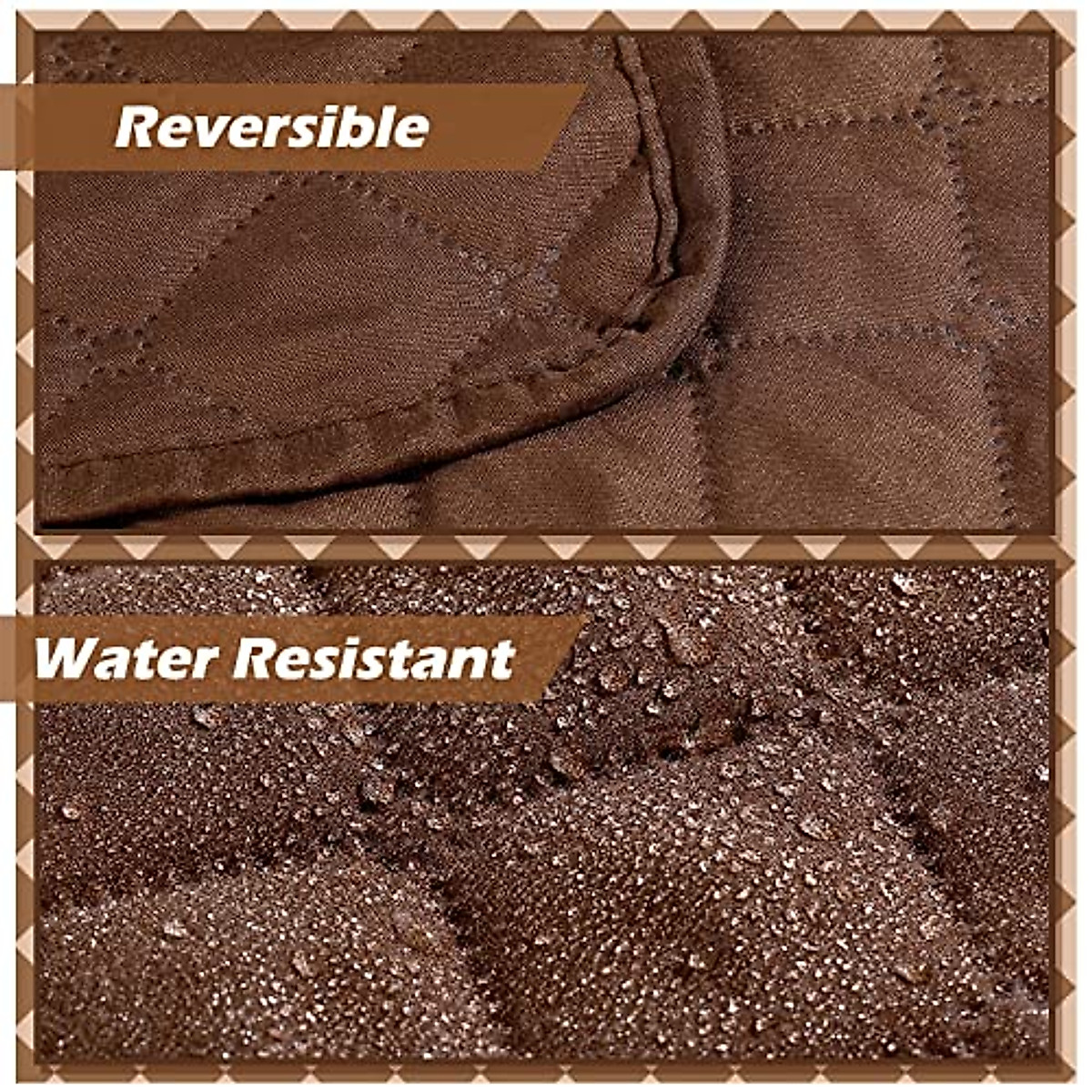 Panelee 2 Pcs Headrest Cover for Recliner Chair Sofa Headrest Cover Head Protector Furniture Protector for Recliner Sofa Slipcovers(Chocolate)