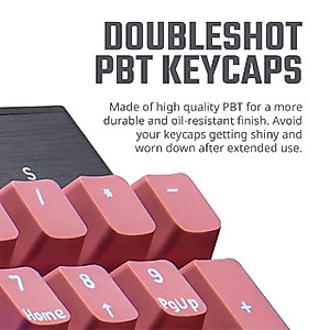 Cooler Master PBT Doubleshot Backlit Keycap Upgrade Set Sakura Pink for Mechanical Keyboards, Compatible with Standard US 104 Layout Keyboards (KC-NPDMF1-US)