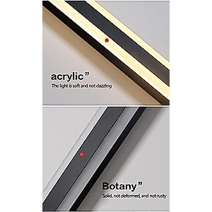 Long Outdoor/Indoor Strip Modern LED Wall Lighting Fixture Lamps, Waterproof IP65,UL MW Driver,Elegant Frosted White Acrylic, Black Aluminum Body (Warm, 48inch)