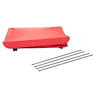 Mind Reader Double Rolling Hamper Laundry Sorter with Lid, Wheels, Handles, Red