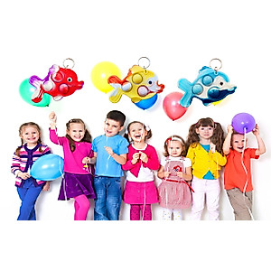 Clasporo 24 Packs Fish Bulk Little Fidget Party Favors Graduation Classroom Students Small Prize,End of Year Summer Mini Pop for Kids