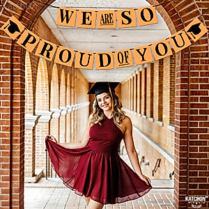 We Are So Proud of You Balloons - 16 Inch, Graduation Balloons | Black We Are So Proud of You Banner | Graduation Banner for Black Graduation Decorations,Army Party | Graduation Party Decorations 2023
