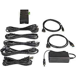 StarTech.com 4 Port USB C Hub 10Gbps - Metal Industrial USB-C Hub - 2X USB-C & 2X USB-A - ESD Surge Protection - USB-C or USB-A Host - Self-Powered Mountable USB 3.2 Gen 2 Type-C Hub, TAA