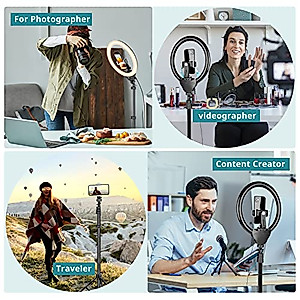 Eicaus 12" Ring Light with Tripod Stand and Phone Holder,Selfie LED Lighting with 62" Phone and Stand,Circle Ringlight for Photography,TIK Tok and YouTube,Compatible with iPhone, Android and Cameras