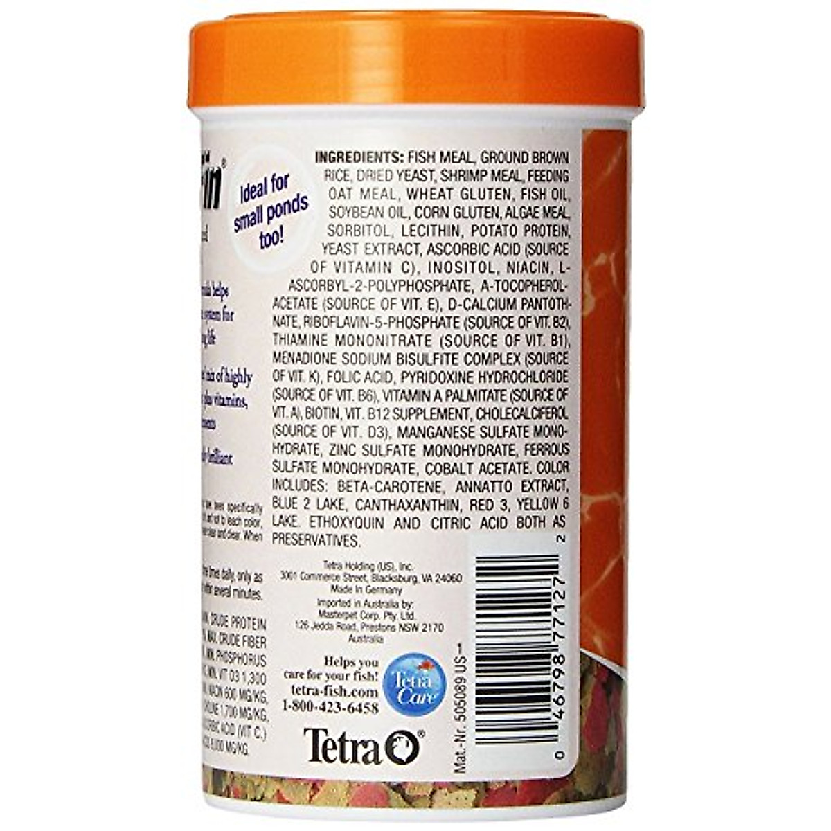 Tetra TetraFin Goldfish Flakes Food with ProCare, 4.4 oz