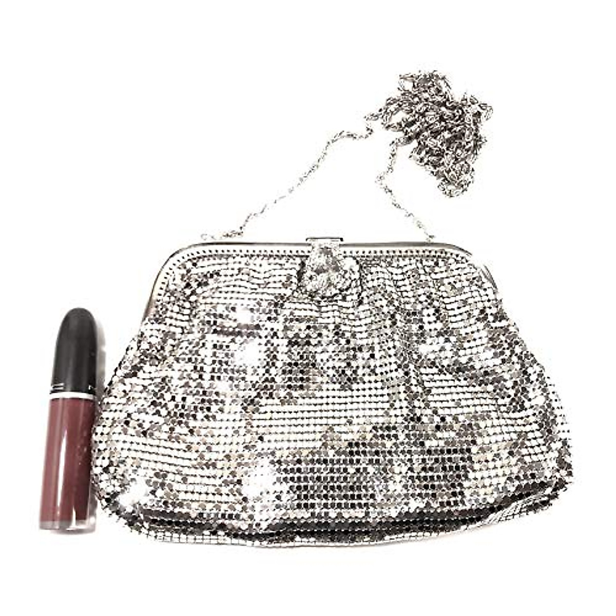 Frewahmesh Evening Clutch Small Brass Metal Mesh Purse Party Bridal Prom