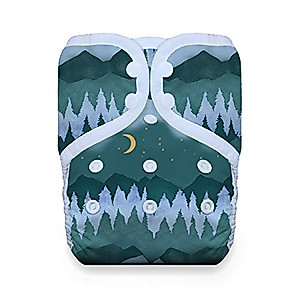 Thirsties One Size Pocket Reusable Cloth Diaper, Snap Closure, Mountain Twilight