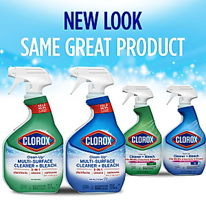 Clorox Clean-Up Cleaner + Bleach Value Pack, 3 Disinfectant and Cleaning Sprays, Kitchen and Bathroom Cleaning, Rain Clean and Original Scent, 32 Ounces (Pack of 3)