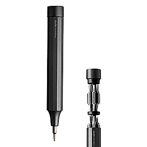 HOTO Precision Screwdriver Sets, 24-in-1 Manual Screwdriver, 24 pcs Tough S2 Steel Bits, Manual Pen Shape, Ideal for Electronics, Glasses and Bracelets, Slate Grey