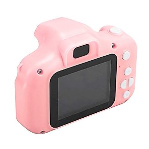 Kid Camera, Eye Friendly Comfortable Mini Camera DIY Photos Digital Camera Cartoon Photo Camera for Children Toy(Pink)