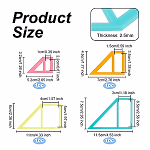 OLYCRAFT 9 Pcs Pet Bandana Sewing Template Set: Arch & Trapezoid Rulers - Acrylic Quilting Templates for DIY Craft Dog Bib Patterns