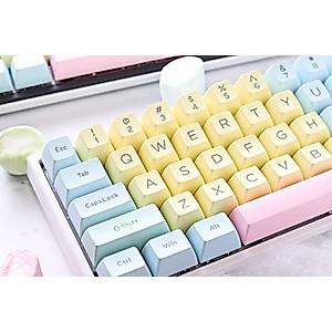 Ducky Cotton Candy SA Keycaps 108 ABS Doubleshot Set Keyboards or MX Compatible Standard Layout - 108 SA Type Keycap Set - (Cotton Candy)