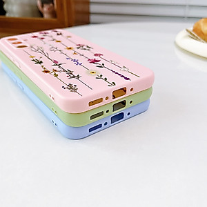 ZTOFERA Floral Case for Samsung Galaxy A34 5G,Clear Cute Flower Pattern Case for Girls Women,Flexible Silicone Protective Slim Shockproof Bumper Phone Cover for Samsung Galaxy A34 5G,Pink