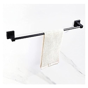 Towel BAR Rack Towel Rack Bath Single Towel Rail,Square Aluminum Towel Storage Rack Towel Bar,Wall Mounted Towel Rod for Bathroom or Kitchen/60Cm (Size : 60Cm)