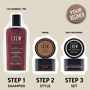 American Crew Men's Hair Gel, Light Hold, Non-Flaking Styling Gel, 13.1 Fl Oz