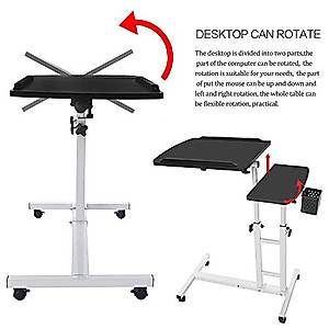 Zewuai Lazy Bedside Laptop Desk Household Can Be Lifted and Folded Folding Computer Desk 64cm*40cm -U.S. Shipping