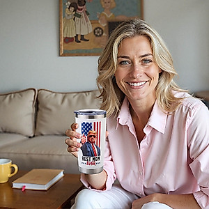 Winzsox Mothers Day Gifts for Mom from Daughter, Son - Birthday Gifts for Mom, Best Moms Ever Gift, Cool Trump Moms Cup for Birthday Christmas Presents Valentines Gift - 20oz Trump Coffee Tumbler Mug