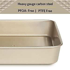 Glad Square Baking Pan Nonstick - Heavy Duty Metal Bakeware for Cakes and Brownies, 9.4 inches