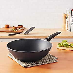 Woll Lite/Plus Diamond Reinforced Nonstick Scratch Resistant Cast AluminumWok, 11.75-Inch, Black