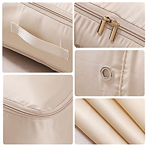 YESSZ Ultra Space Saving Self Storage Organizer,Clothing Organizer,Foldable Wardrobe Organizer,Portable Moving Bag for Clothes,Blankets,Quilts,Sheets and Pillows (Grey, XL (52 * 42 * 60CM))