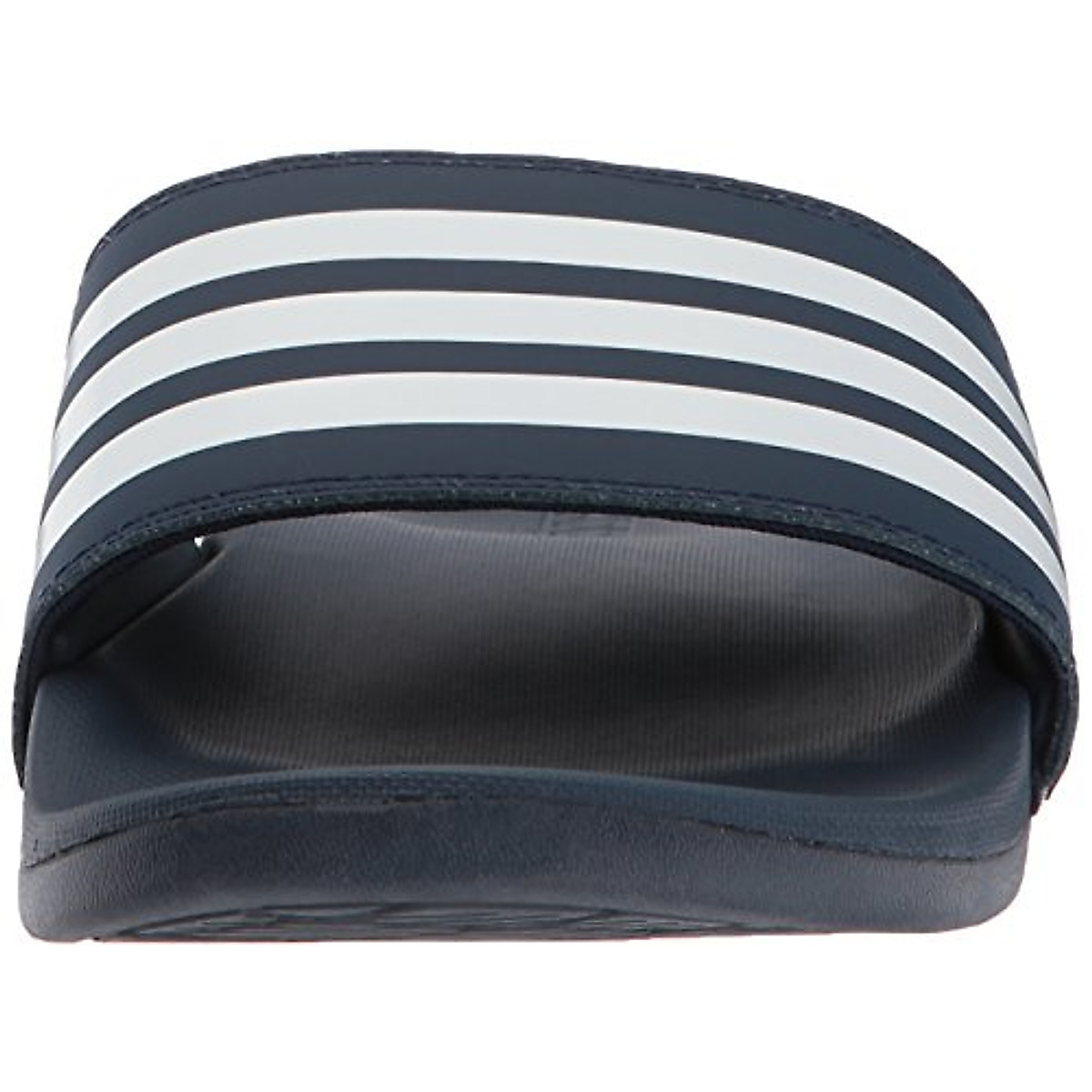 adidas Women's Adilette Comfort Slides Sandal, Collegiate Navy/White/Collegiate Navy, 8