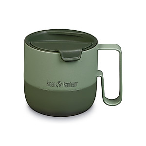 Klean Kanteen Rise 14oz Mug - Stainless Steel with Flip Lid - Sea Spray
