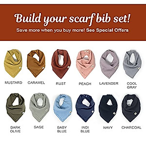 Kishu Baby Indi - Premium GOTS Certified Organic Bandana Scarf Bib (Rust)