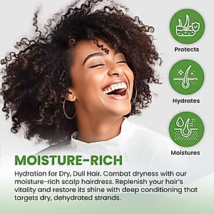 AtOne with Nature Hair and Scalp Conditioner - Hair SuperGro with Aloe Vera & Rosemary Extracts for Dry Hair 5.5 Oz