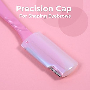 WILKINSON SWORD - Intuition Eyebrow Shaper | Facial Hair Remover and Trimmer | Exfoliating Dermaplaning Tool | 3 x Disposable Razors