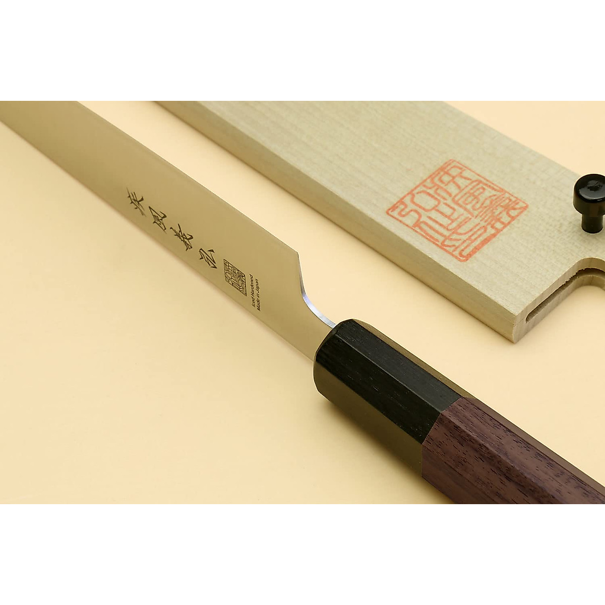 Yoshihiro Inox Stain-resistant Aus-8 Steel Ice Hardened Petty Utility knife Shitan Handle 6" (150mm)