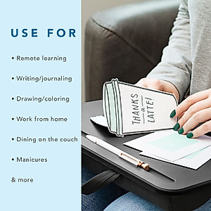 LAPGEAR Compact Lap Desk - Black - Fits up to 15 Inch Laptops - Style No. 43108