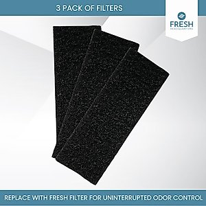 3 Pack Replacement Carbon Filters Compatible with Litter-Robot 3 – Activated Charcoal Cat Litter Box Filters Absorb & Neutralize Odor & Dust Control