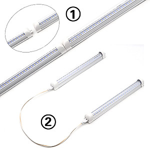 LED Shop Light Fixture, 12inch 9W, 1080LM, 5000K Daylight White, T8 V-Shape Integrated Tube Light, Hight Output, Brighter White, LED Tube Light for Garage, Warehouse, Plug and Play (Pack of 2)