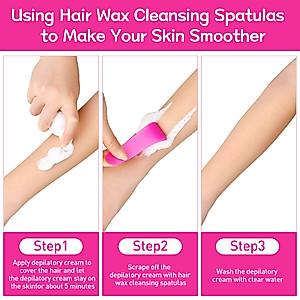 50 Pieces Hair Wax Cleansing Spatulas Makeup Sticks Rose Red Mask Scraper Plastic Waxing Applicator Hair Waxing Removal for Depilatory Creams Woman and Girls