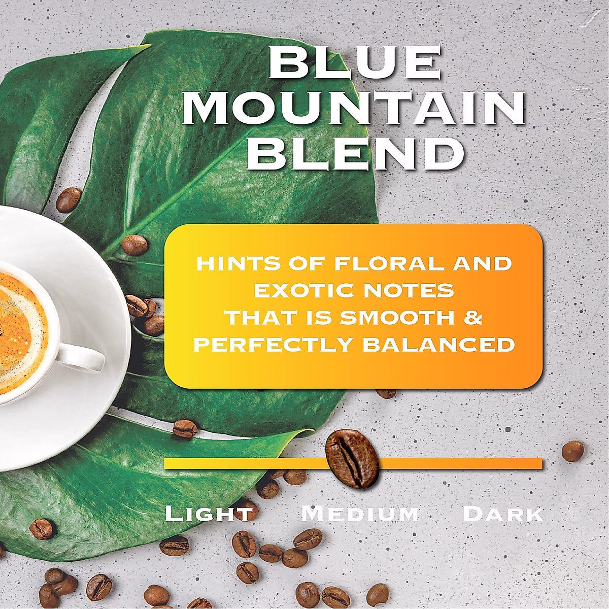 Magnum Exotics Coffee, Blue Mountain Coffee Blend - Light-Medium Roast, Ground Coffee Pods, Single Serve, Made With 100% Arabica Coffee Beans, Freshly Roasted Beans, Mild Acidity - Blue Mountain Blend, 42 Count