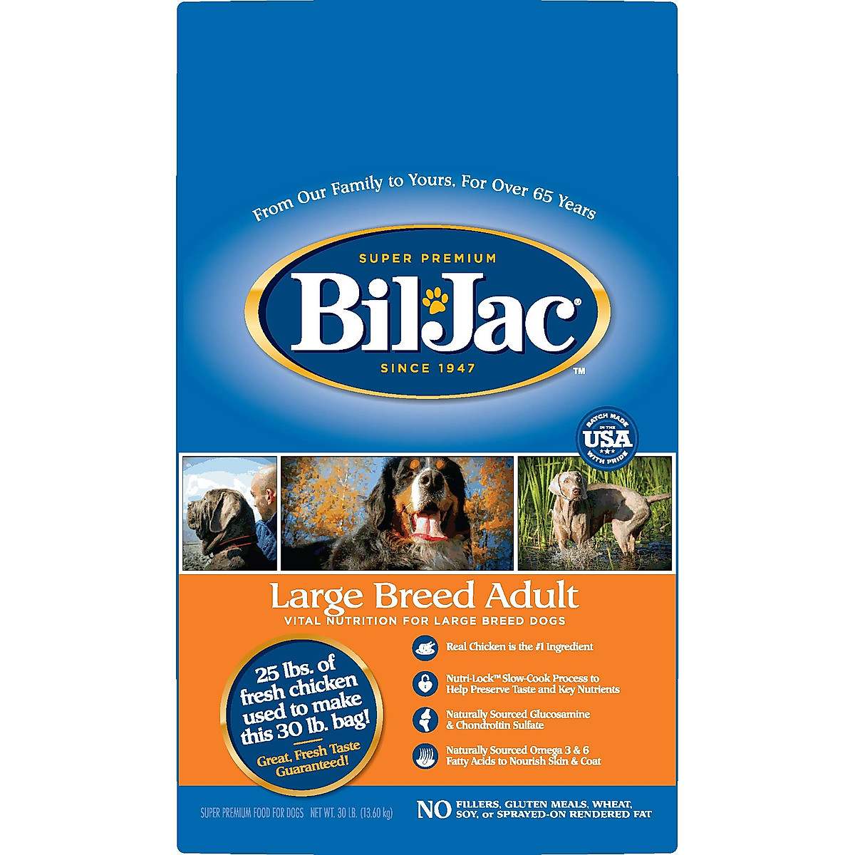 Bil-Jac Large Breed Adult Dry Dog Food, 30-Pound Bag
