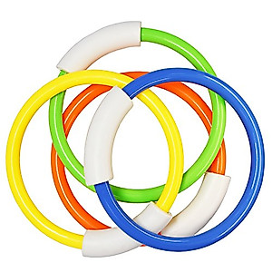 Fayoo 23 Pack Underwater Swimming/Diving Pool Toys Diving Rings(4 Pcs), Toypedo Bandits(4 Pcs), Diving Sticks(3 Pcs) with Under Water Treasures (12 Pcs) Gift Set Bundle