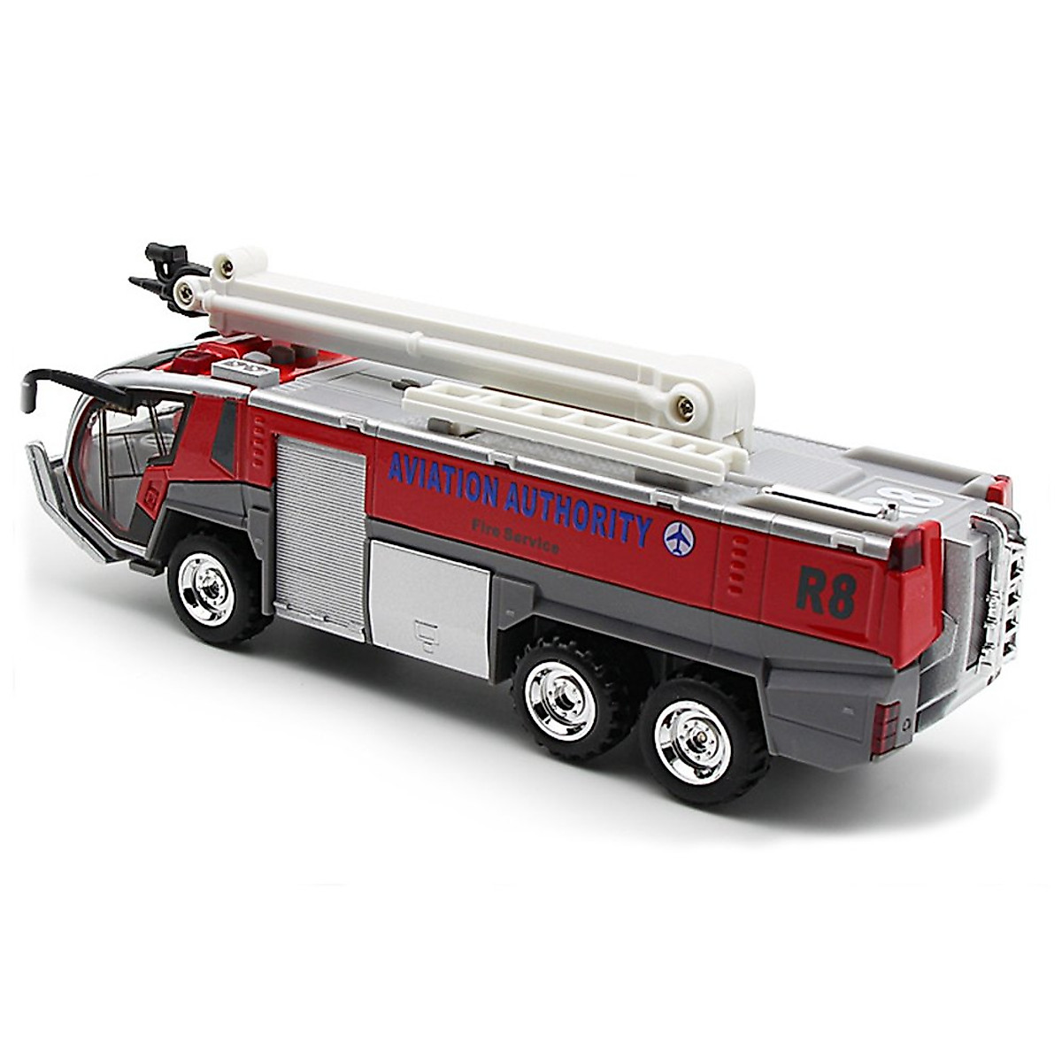 Ailejia Airport Fire Trucks for Boys, Fire Engine Toys Diecast Fire Truck Engine Pullback Friction Toy Engineering Vehicle fire Truck Model (red)